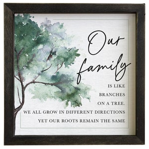Family Like Branches on a Tree We All Grow in Different Directions but ...