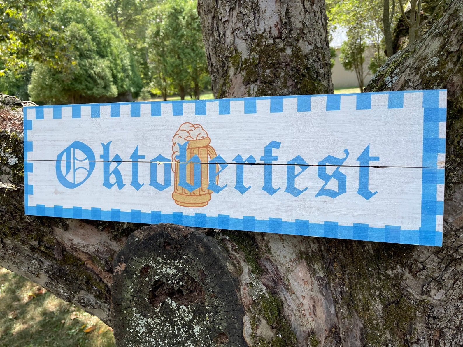 Wood Oktoberfest Sign OR Biergarten Sign Rustic Wood Sign - Etsy