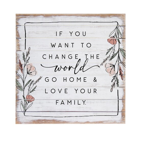 Mother Teresa Quote Sign If You Want to Change the World Go - Etsy