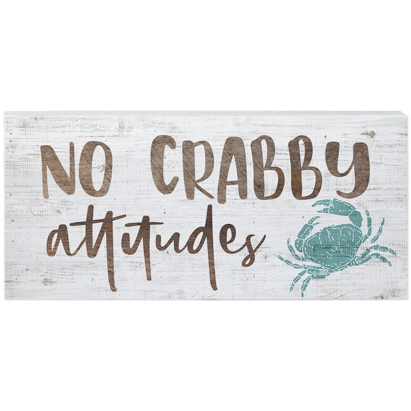 No Crabby Attitudes Sign - Etsy