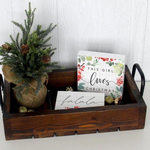 Rustic Wood Tray SET With Handles Farmhouse Decor Farmhouse Serving ...