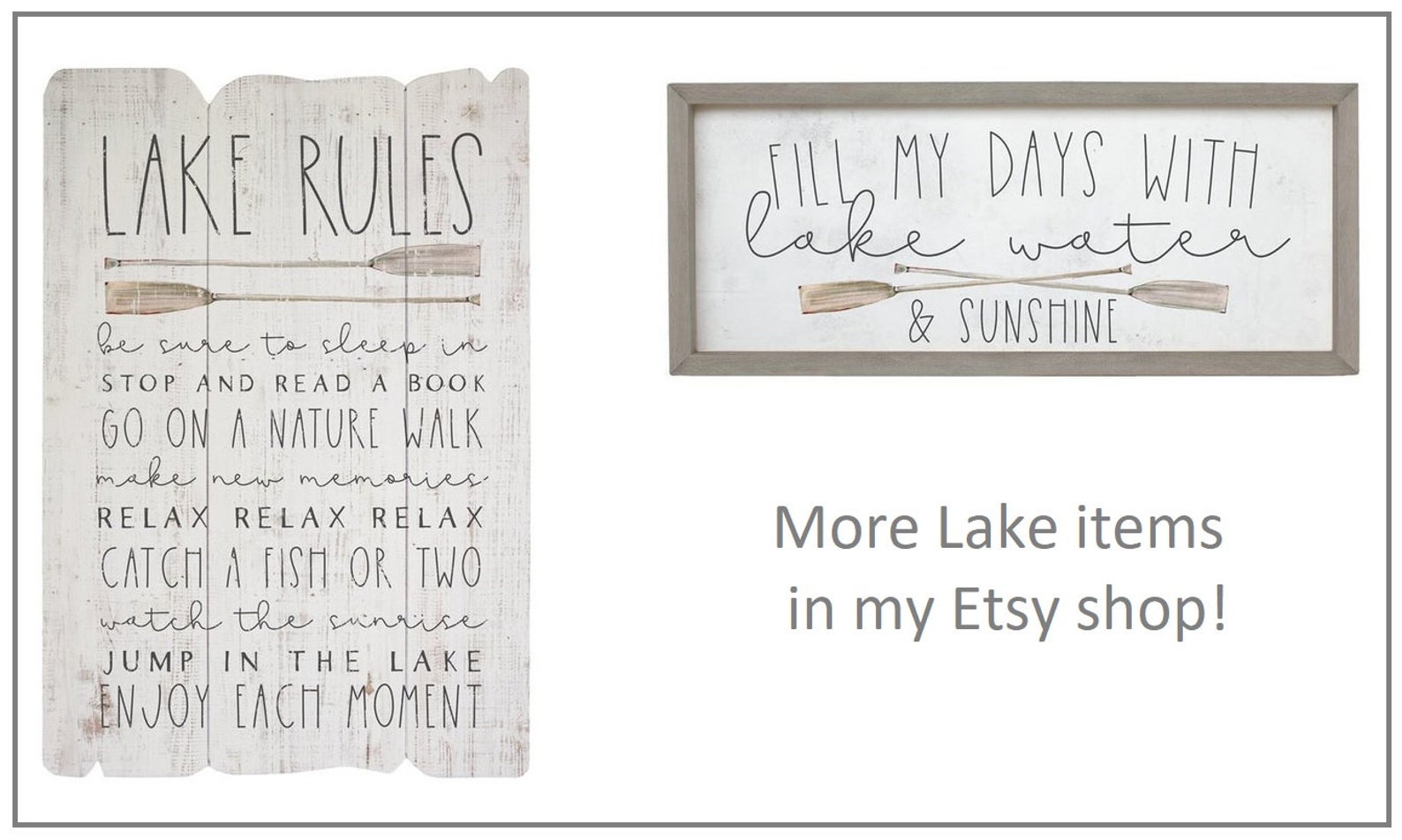 Lake Sign Lake Decor Lake House Decor Rustic Wood Sign - Etsy