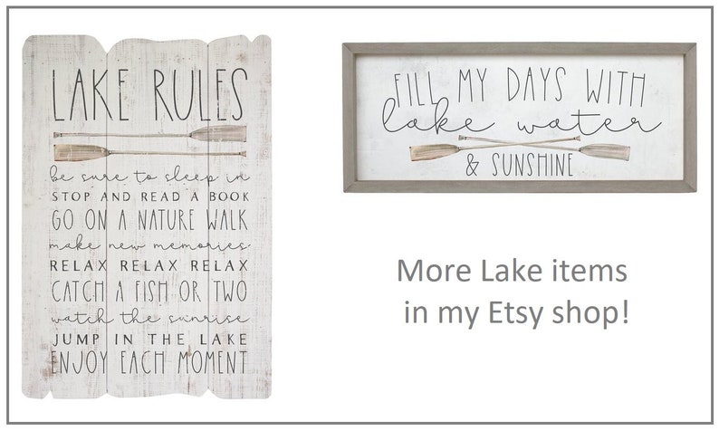 Lake Sign Lake Decor Lake House Decor Rustic Wood Sign - Etsy