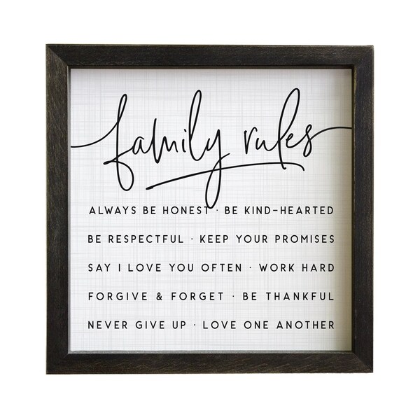 Family Rules Wood - Etsy