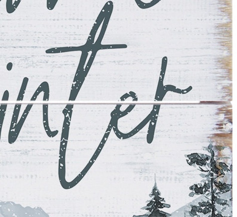 Welcome Winter Sign TWO SIZES Rustic Wood Sign Rustic - Etsy