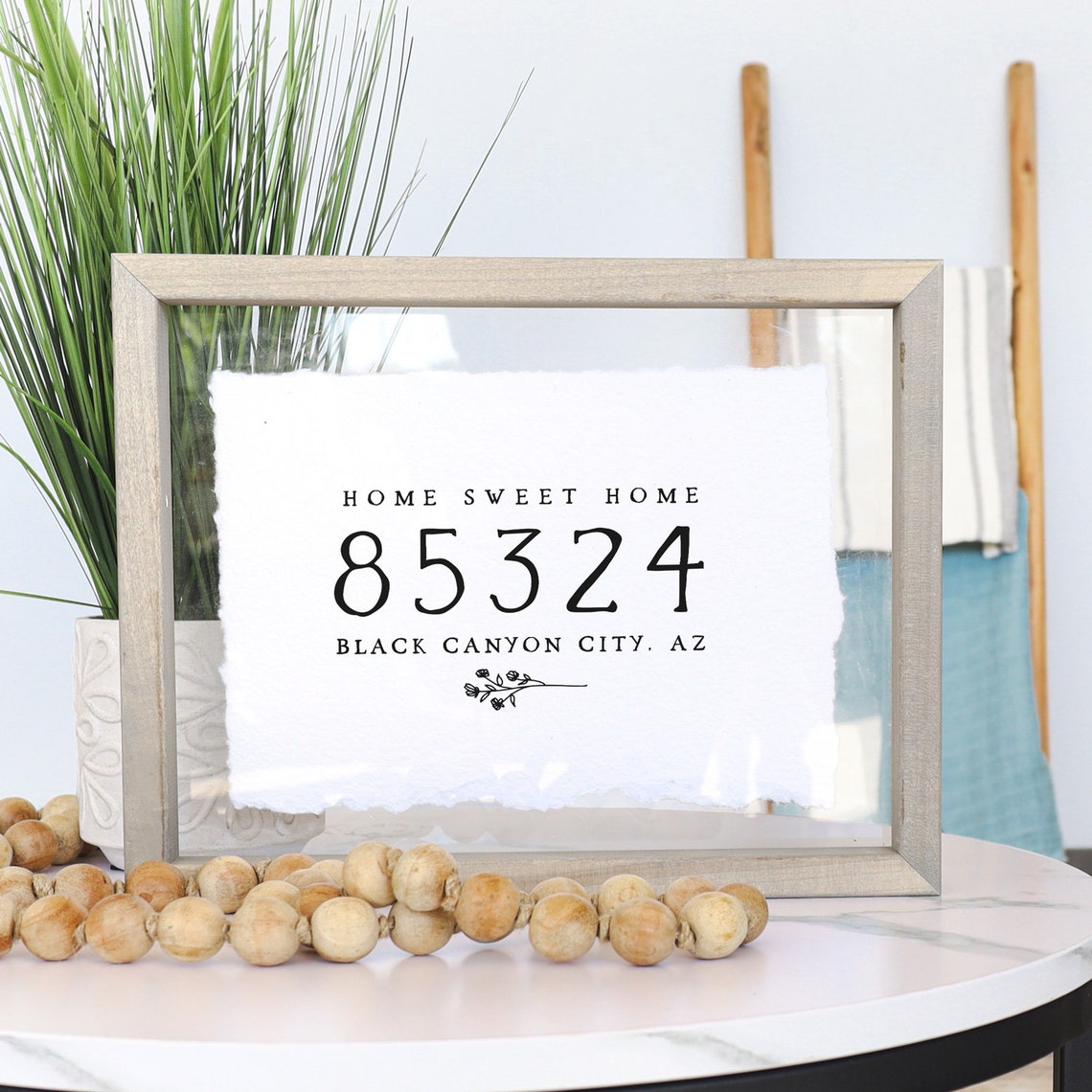 Personalized Zip Code Address Sign Floating Frame Wall Art - Etsy