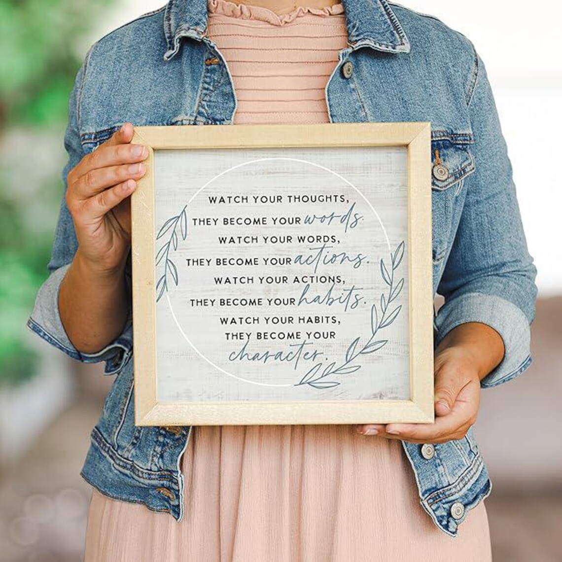 Watch Your Thoughts They Become Words - Watch Your Words - Wood Frame ...