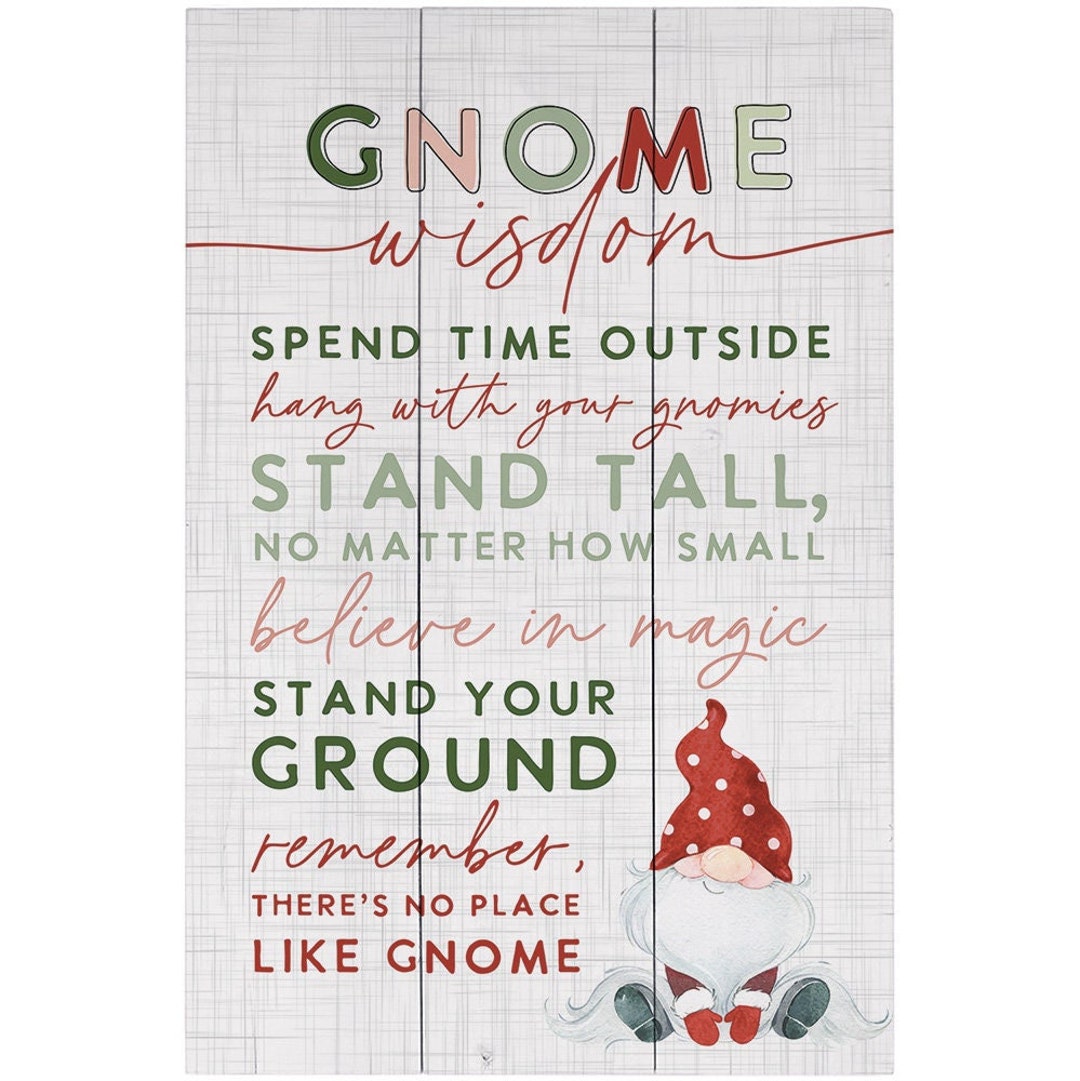 Gnome Sign Rustic Wood Rustic farmhouse wood sign Cute gnome Stand your ...