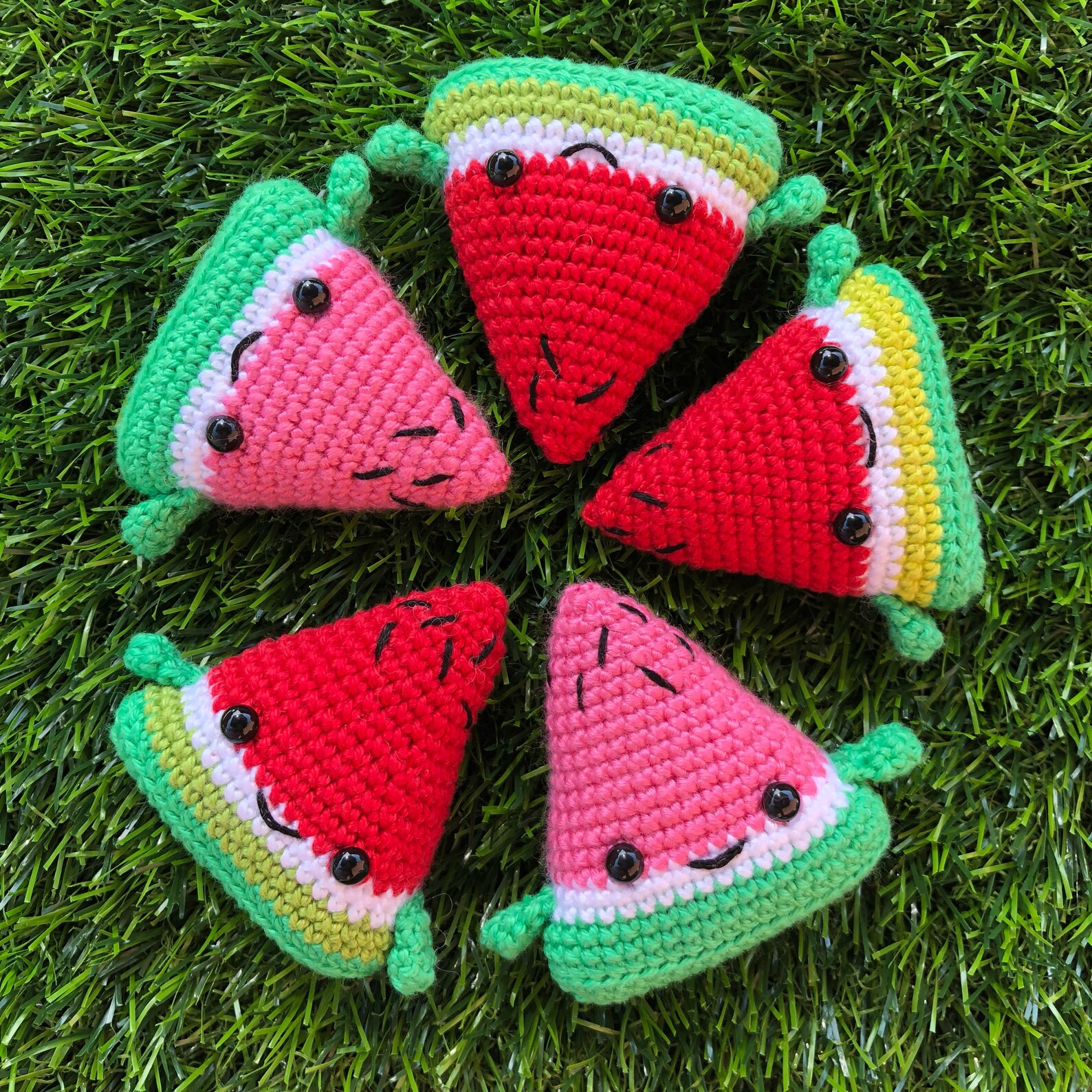 Handmade Crochet Watermelon slice | Etsy