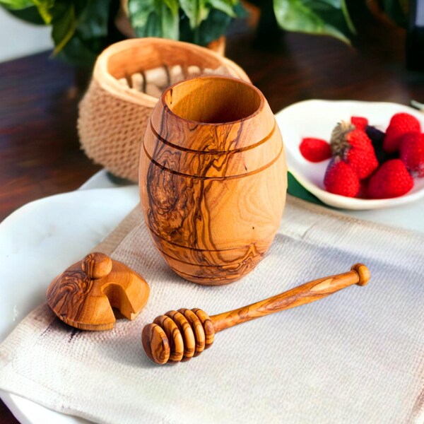 Wooden Honey Pot - Etsy