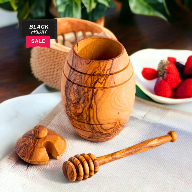 Wooden Honey Pot - Etsy