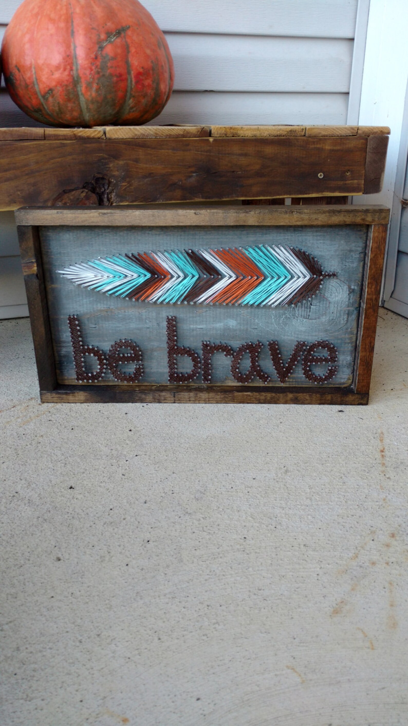 Be Brave Feather String Art - Etsy