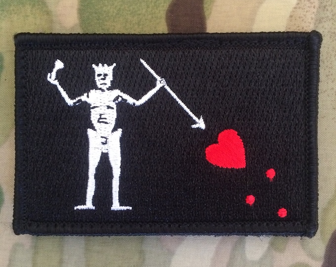 Blackbeard Pirate Flag Patch Morale Navy SEALS Team 3 Edward Teach ...