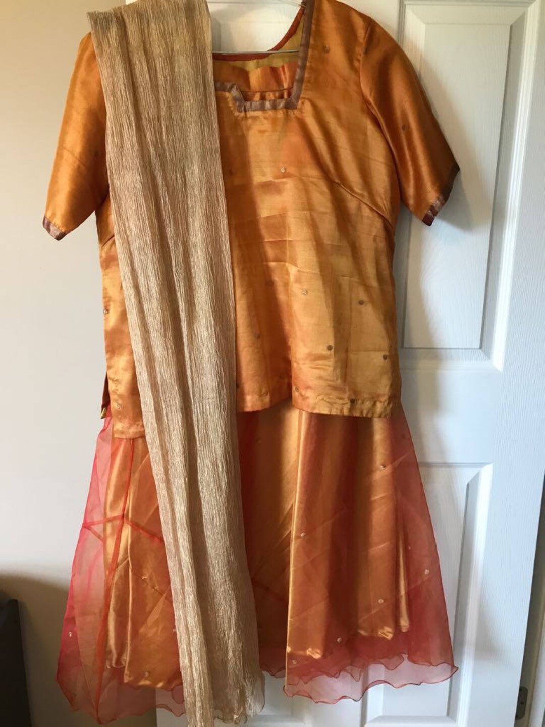 Orange Indian Lengha Dress Plus Size - Etsy