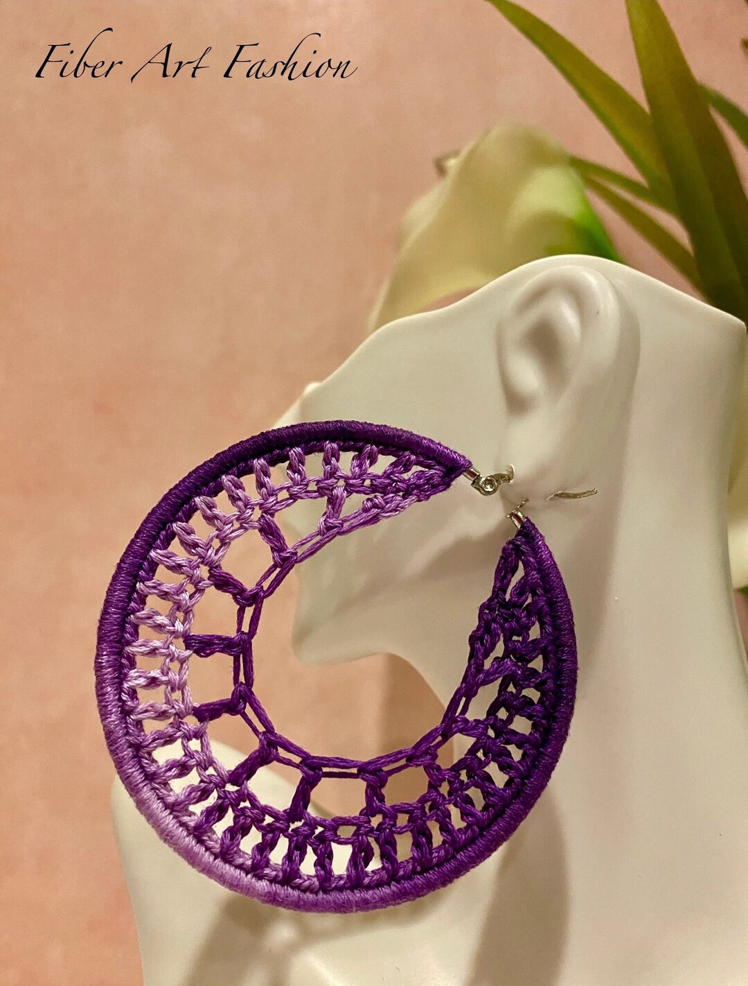 Violet Perfume Ombre Crochet Earrings - Etsy