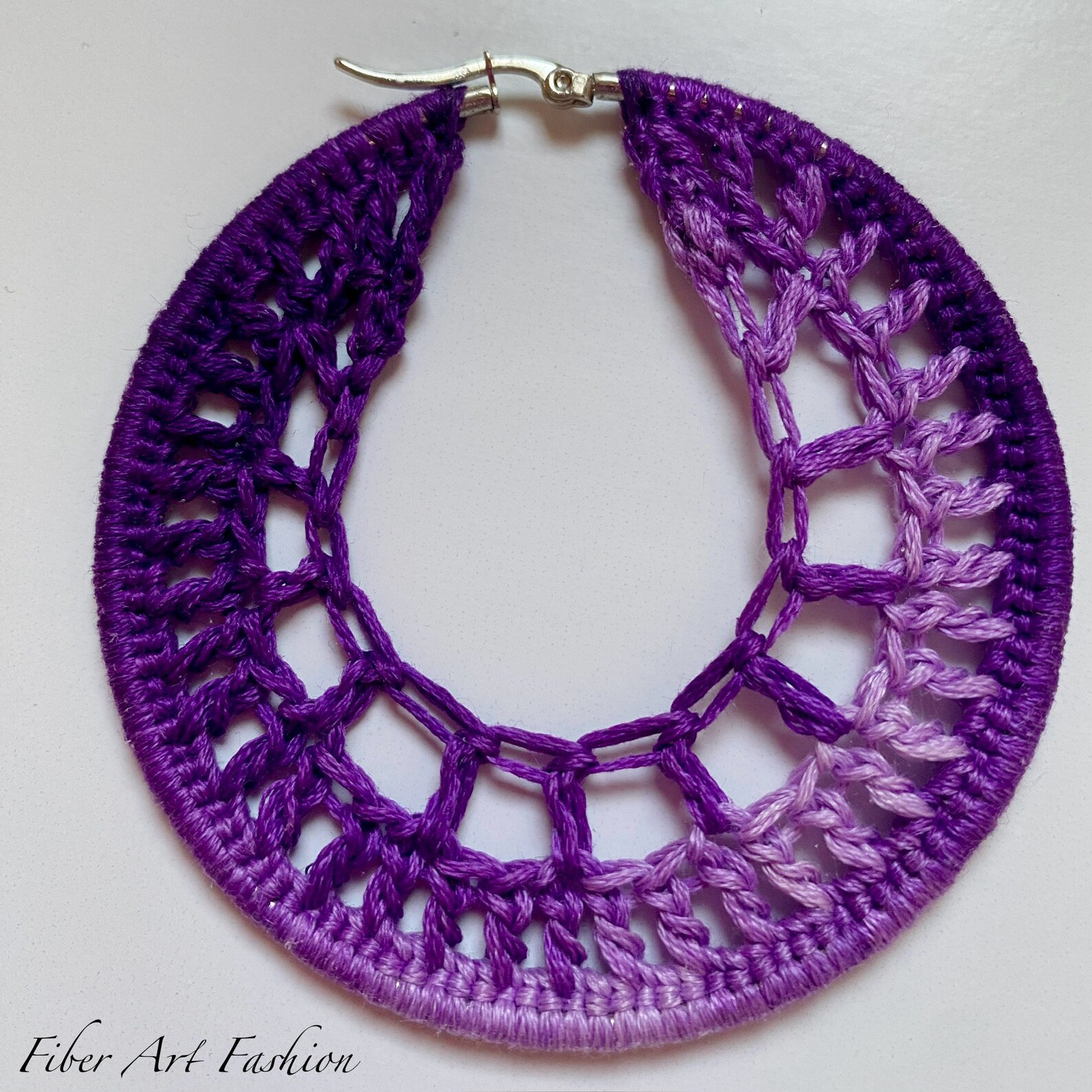 Violet Perfume Ombre Crochet Earrings - Etsy