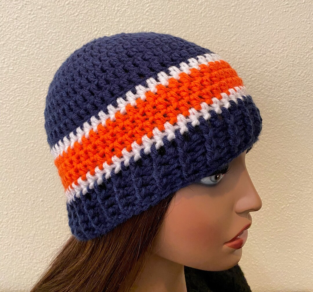 Crochet Chicago Bears Team Spirit Beanie | Crochet NFL Team Spirit ...