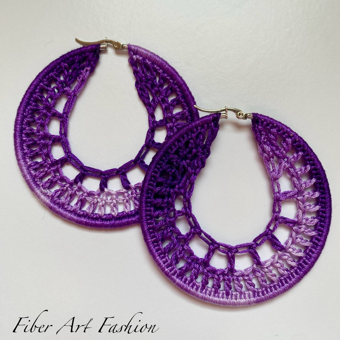 Violet Perfume Ombre Crochet Earrings - Etsy