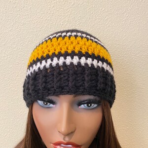 Crochet Pittsburgh Steelers Team Spirit Beanie | Crochet NFL Team ...