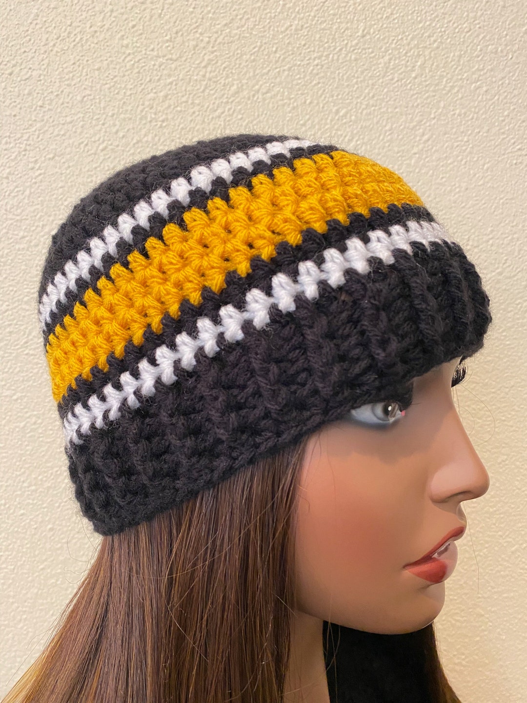 Crochet Pittsburgh Steelers Team Spirit Beanie | Crochet NFL Team ...