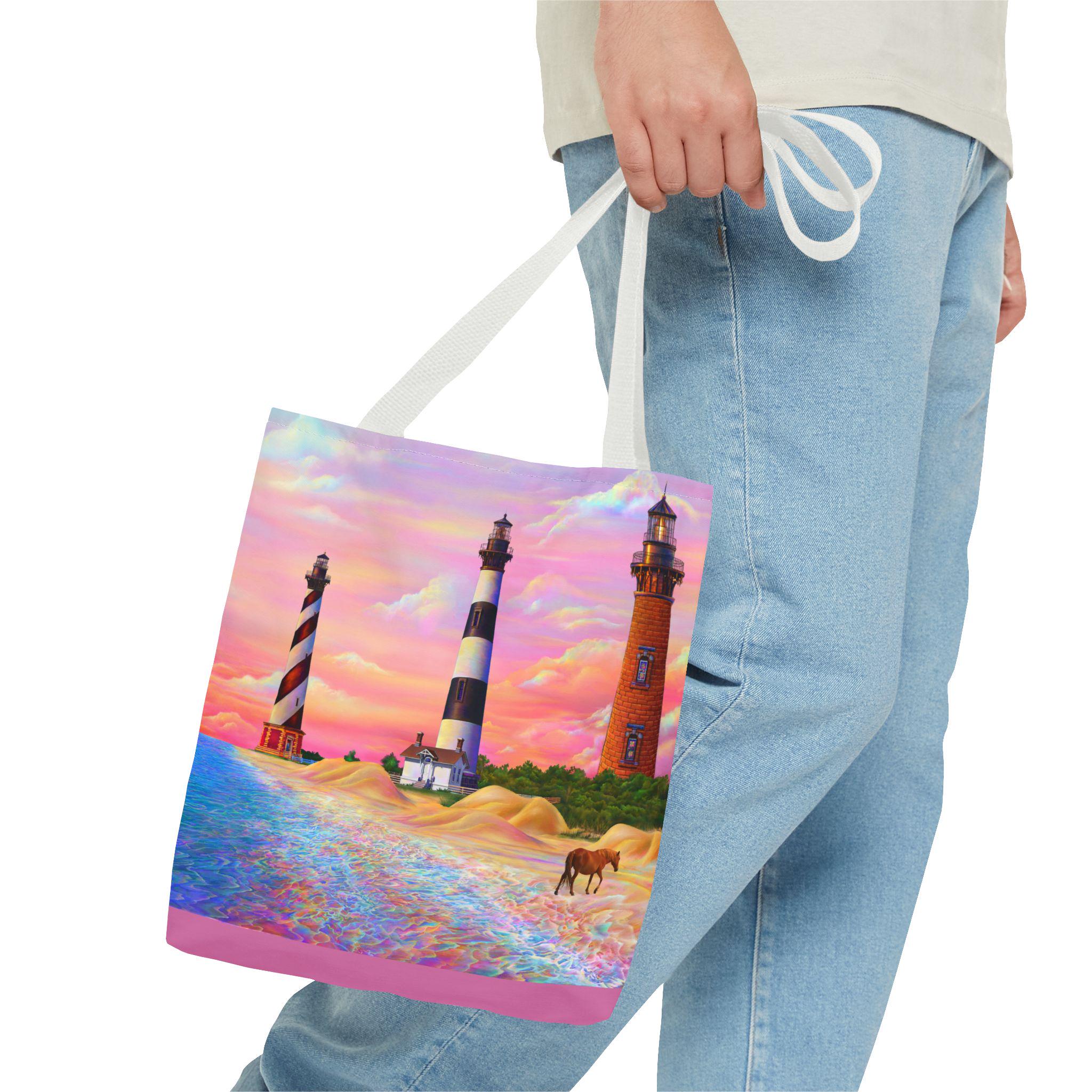 Outer Banks Lighthouses Double Sided Tote Bag Art by Brook Ludy - Etsy