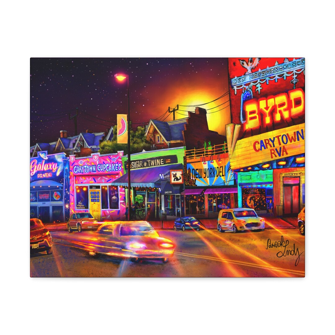 Carytown, Cary Street Richmond, Virginia Gallery Wrapped Print, Wall ...