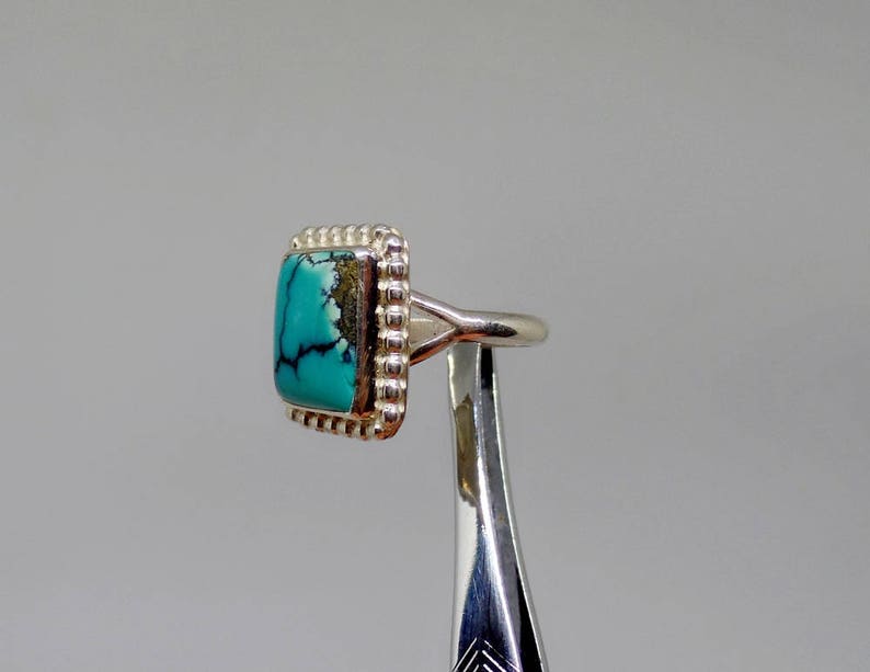 Turquoise Ring Blue Green Turquoise Ring Sterling Silver - Etsy