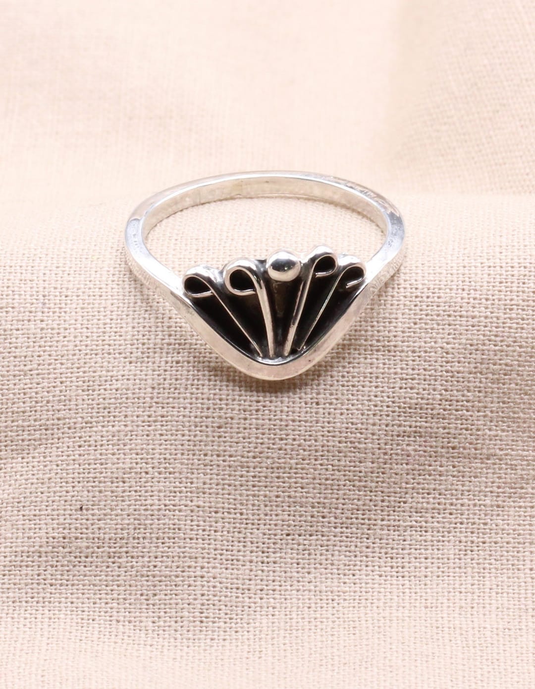 Ladies Sterling Silver Design Ring, Small Handmade Ring, Ladies 925 ...