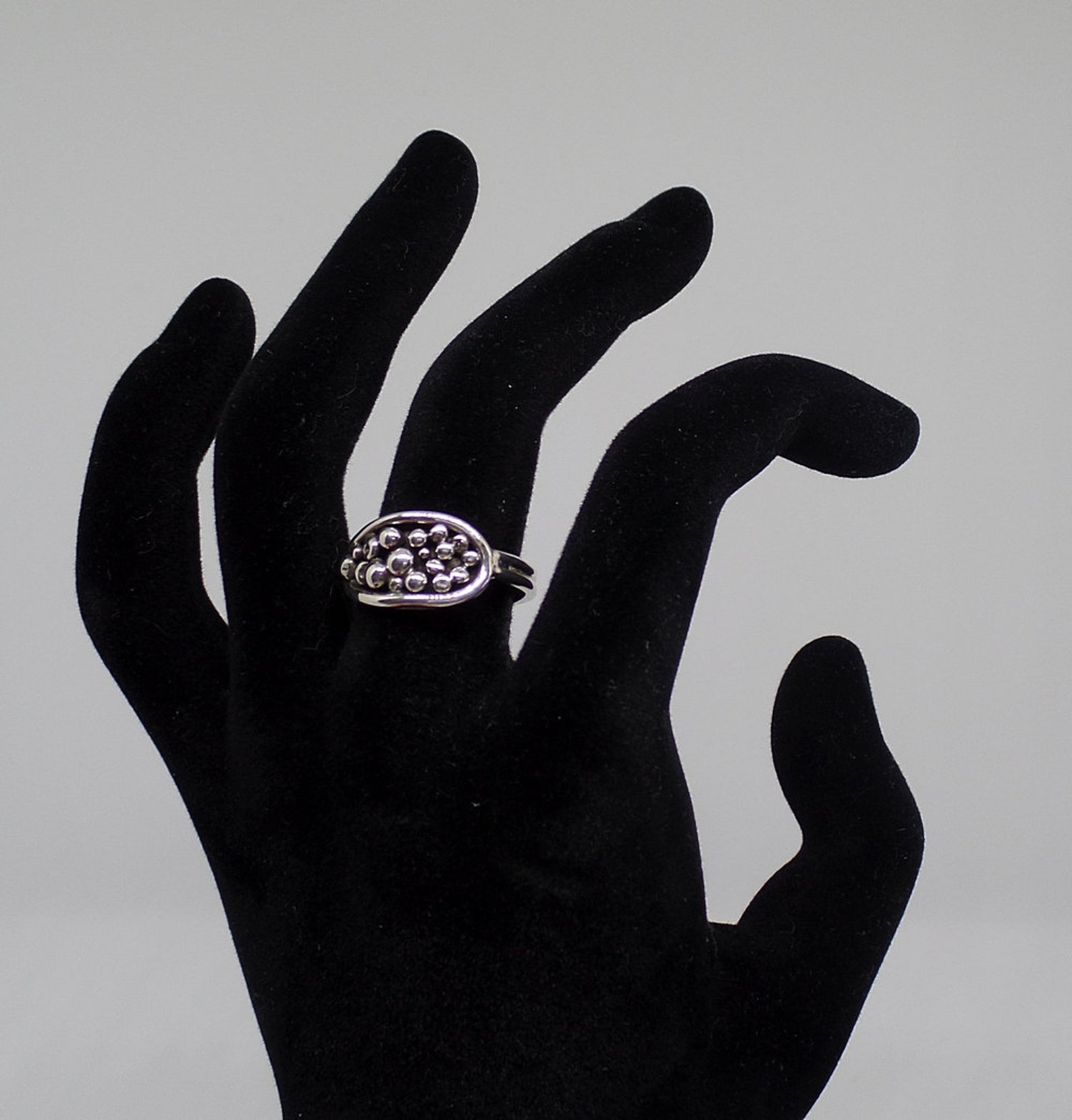 Sterling Silver Bead Ring Bead Drops Ring Silver Beads One - Etsy