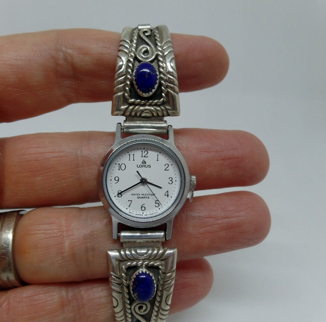Lapis Lazuli Watch, Ladies Lapis, Lapis Wrist Watch, Sterling Silver ...
