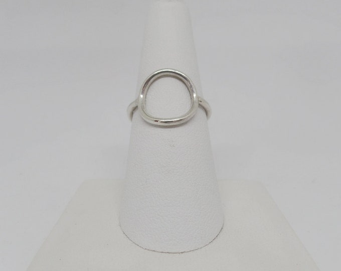 Circle Ring, Sterling Silver Circle Ring, Karma Ring, Open Circle Ring ...