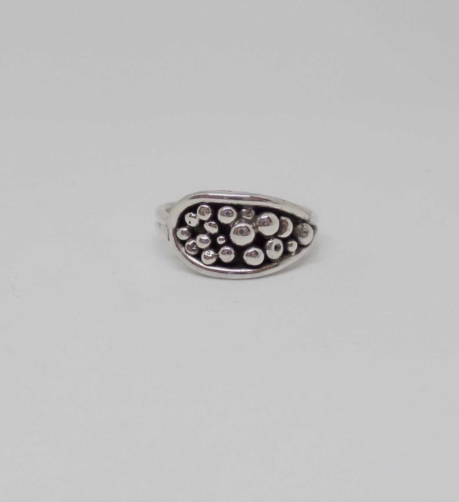 Sterling Silver Bead Ring Bead Drops Ring Silver Beads One - Etsy