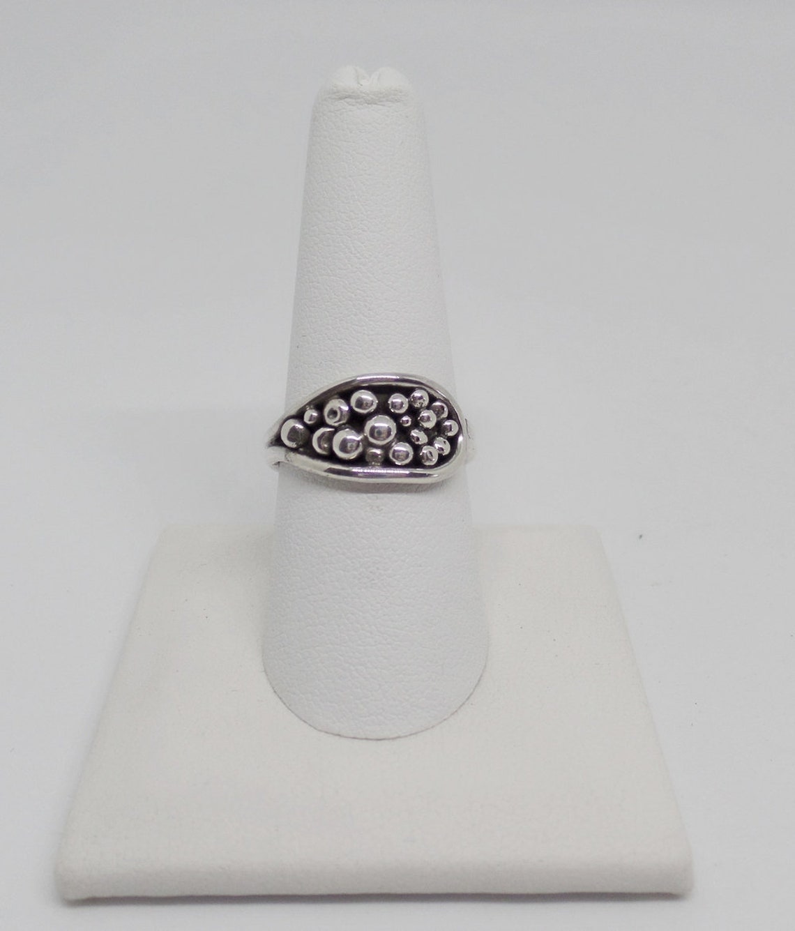 Sterling Silver Bead Ring Bead Drops Ring Silver Beads One - Etsy