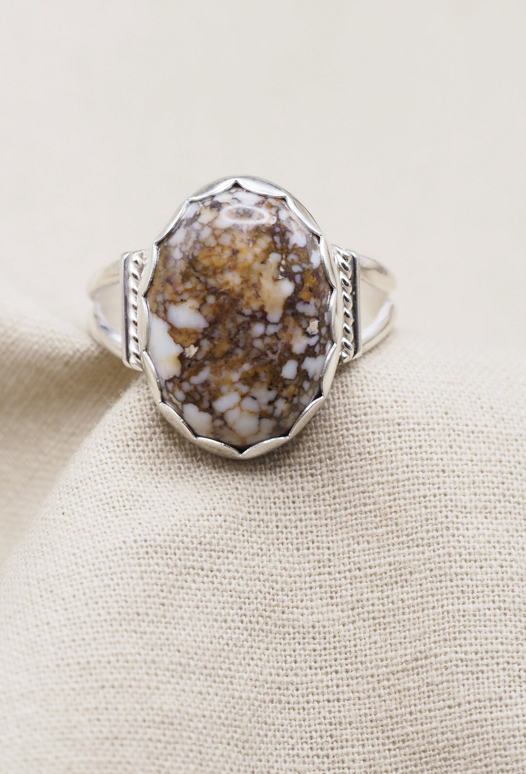 Ladies Wild Horse Magnesite Sterling Silver Ring, 925 Silver Ring, Gift ...