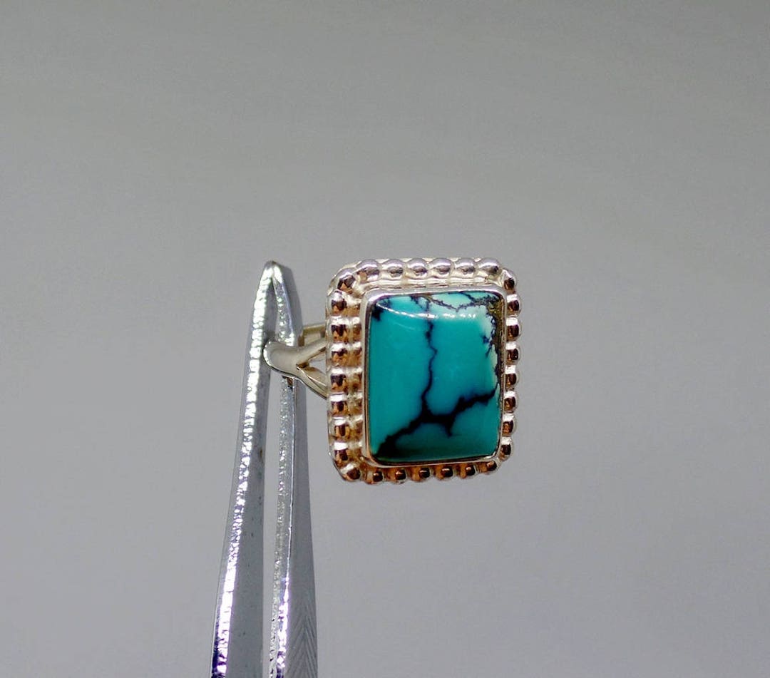 Turquoise Ring, Blue Green Turquoise Ring, Sterling Silver Turquoise ...