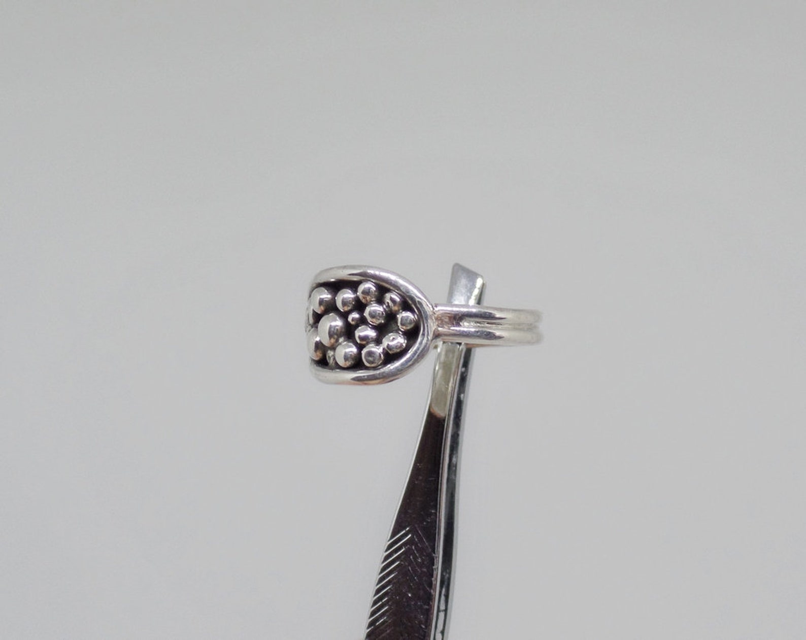Sterling Silver Bead Ring Bead Drops Ring Silver Beads One - Etsy
