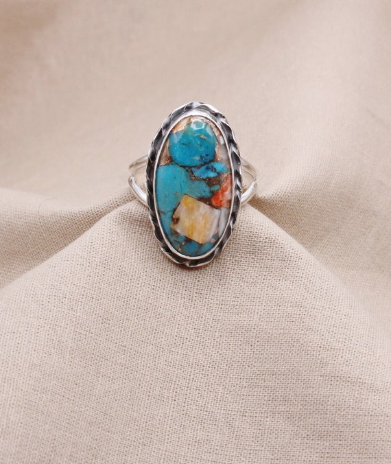 Spiny Oyster Turquoise Ring Ladies Spiny Oyster Turquoise | Etsy