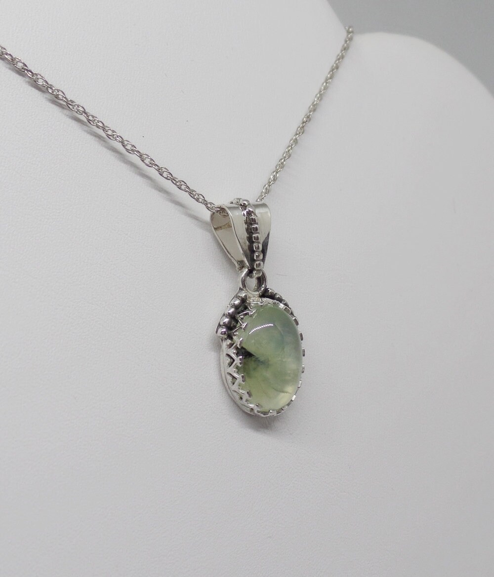 Prehnite Pendant Prehnite Necklace Healing Gemstone | Etsy