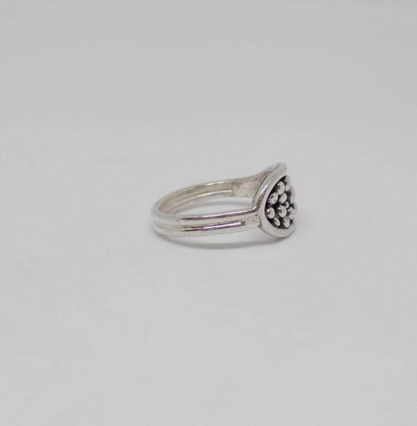 Sterling Silver Bead Ring Bead Drops Ring Silver Beads One - Etsy