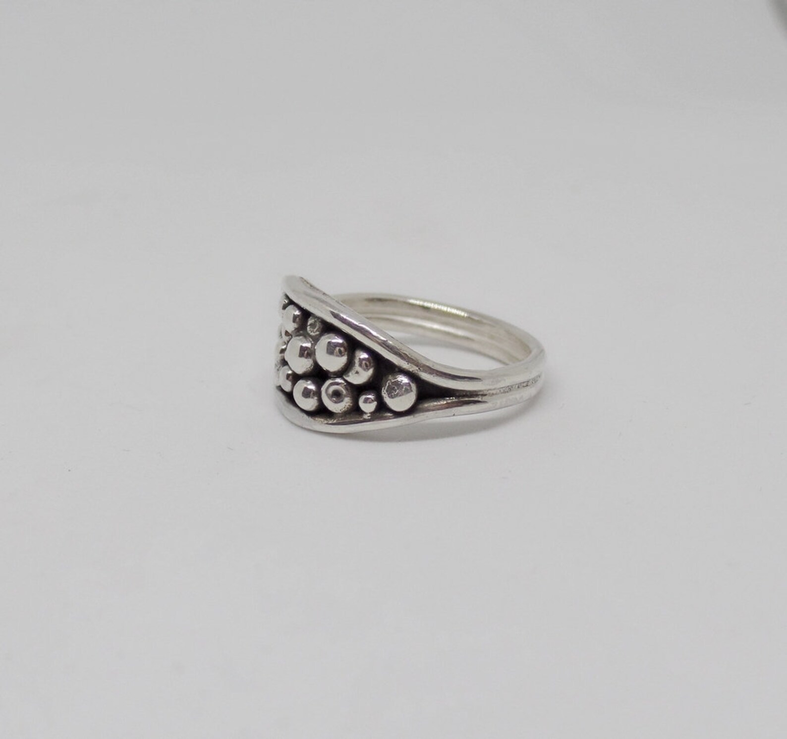 Sterling Silver Bead Ring Bead Drops Ring Silver Beads One - Etsy