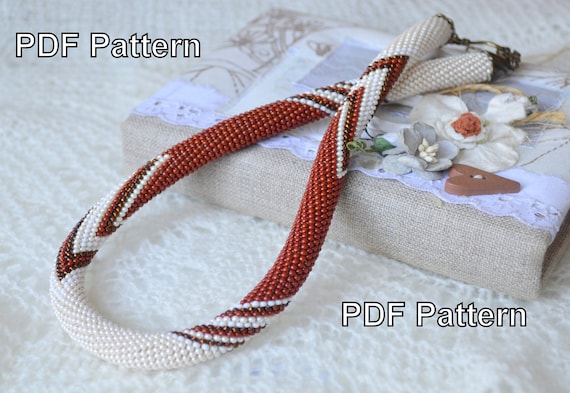 PDF Beaded Crochet Rope Necklace Pattern Beadwork Jewelry | Etsy