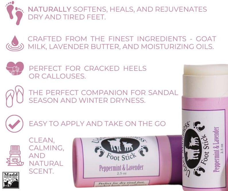 Lavender Peppermint Moisturizing Foot Stick All Natural Dry Feet ...