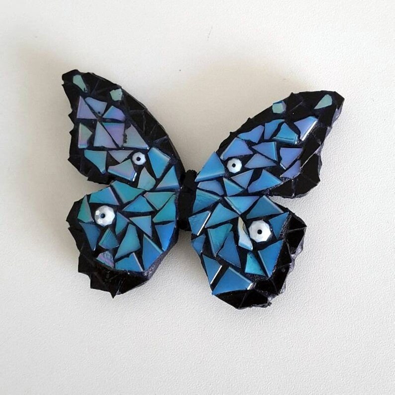 Mosaic Fridge Magnets Butterflies in Glass. - Etsy