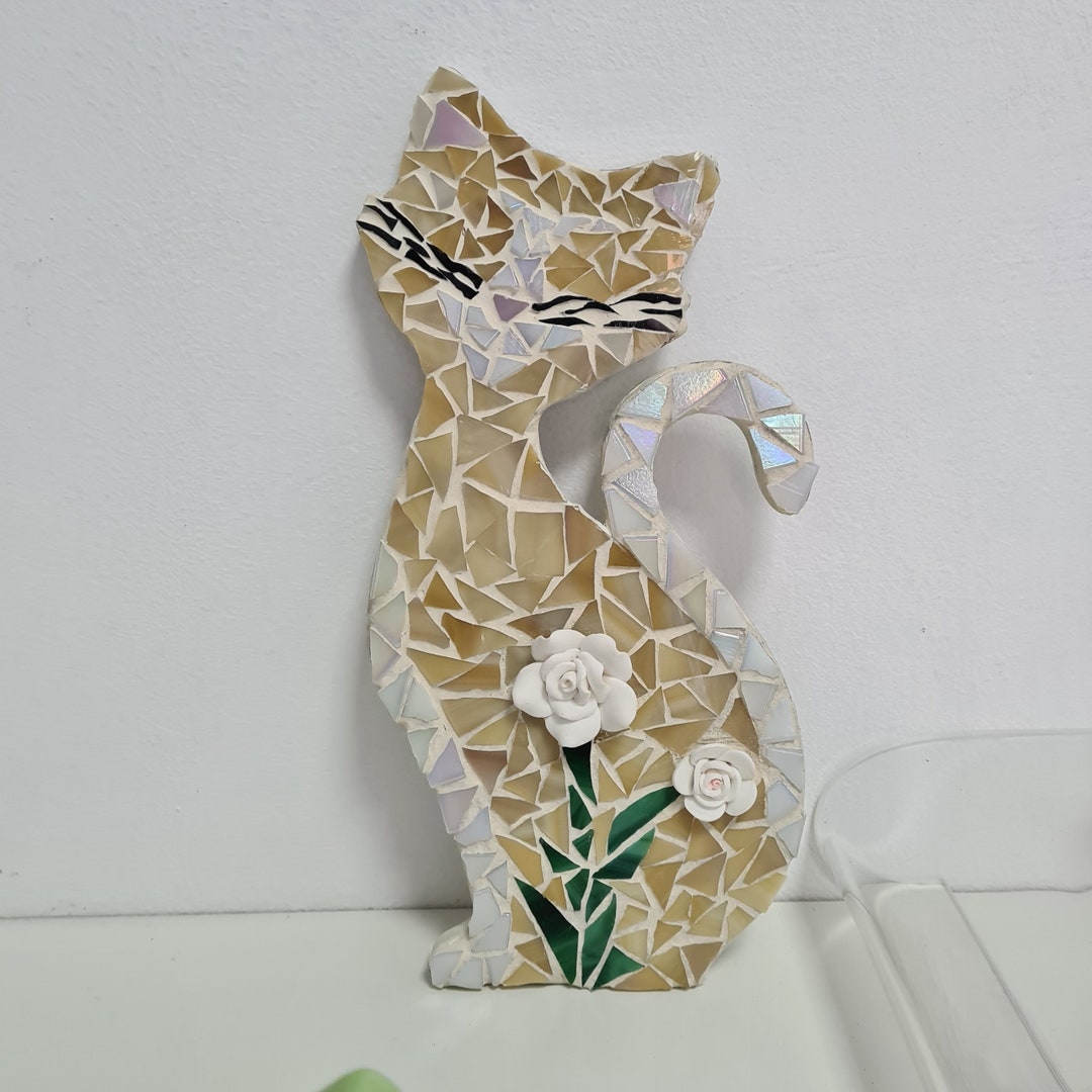 Charming Cat Mosaic – A Whimsical Addition to Your Child’s Room - Etsy