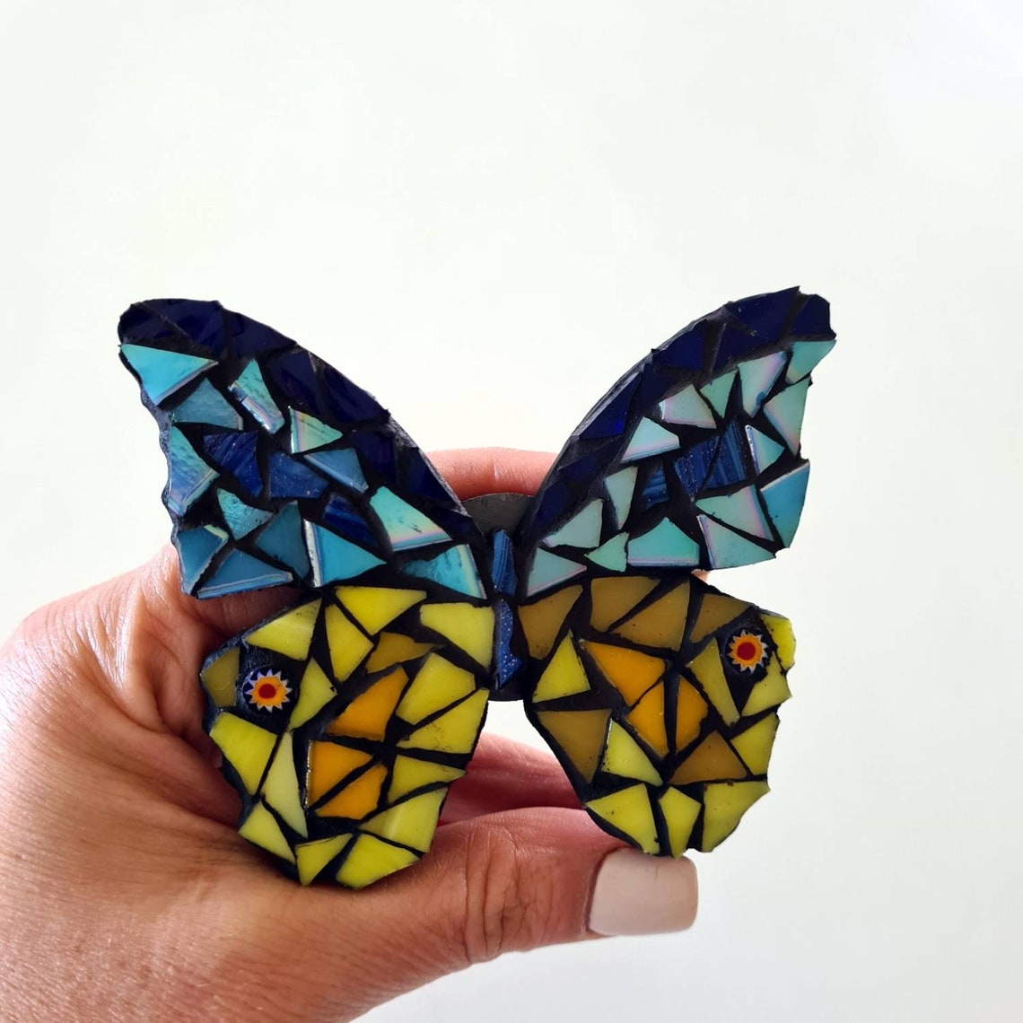 Mosaic Fridge Magnets Butterflies in Glass. - Etsy