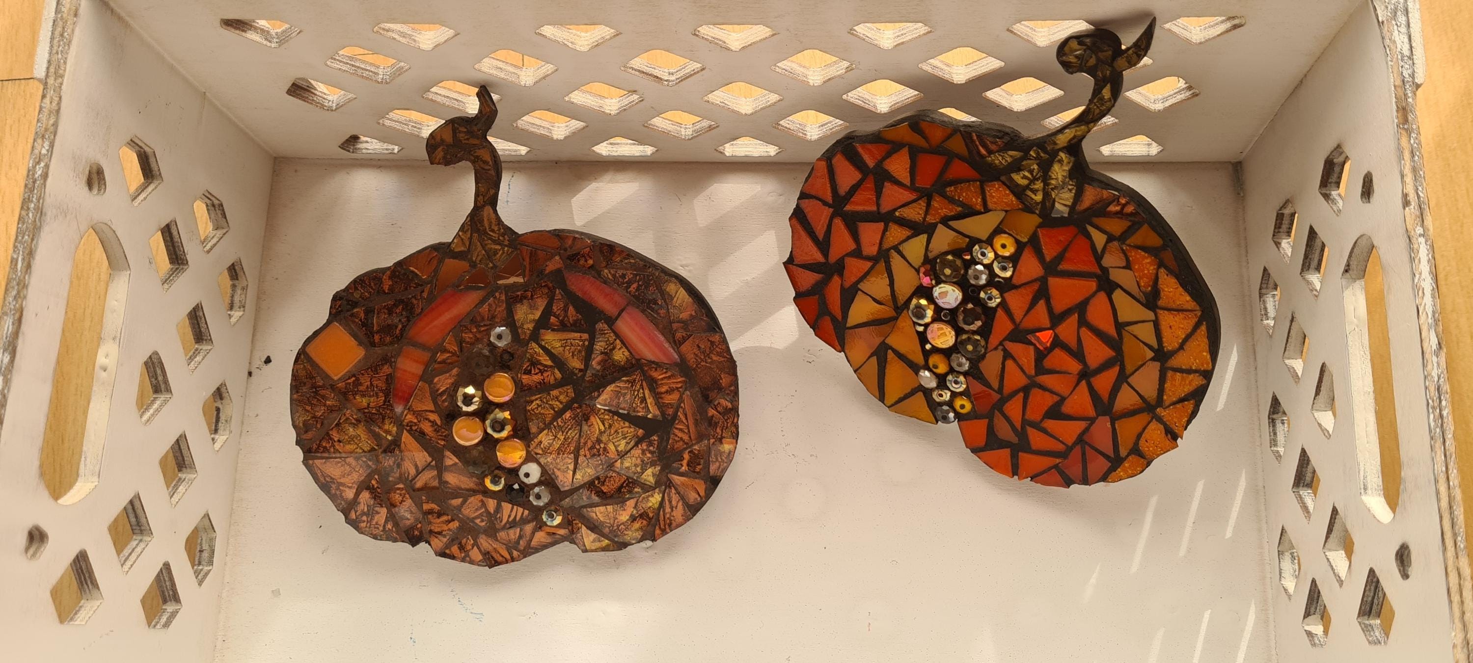 Mosaic Fall Fridge Magnets. Pumpkins - Etsy