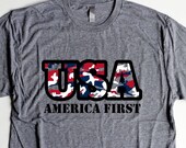 4th of July Shirts USA America First Shirt Unisex Slim-fit - Etsy