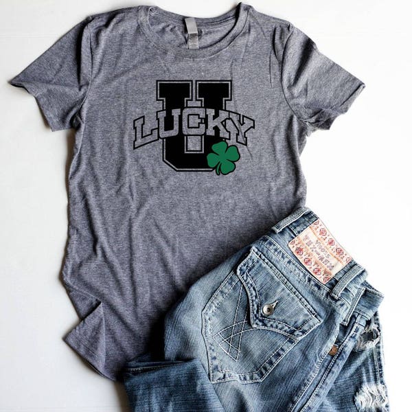 LOVE Shamrock Shirts Junior Fitted Shirt Four Leaf Clover Shirts St ...