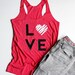 Heart Love Tank Tops for Women Heart Tanks Valentine Gift Love ...