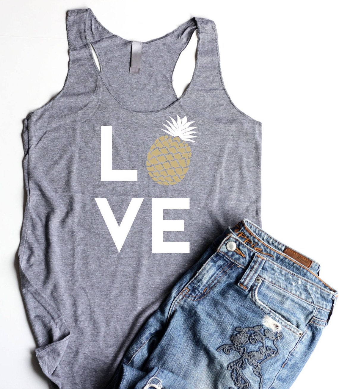 Pineapple Tanks Women LOVE Tanks Bridal Shower Pineapple Party Birthday ...